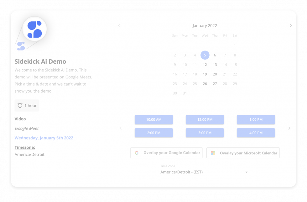 Scheduling Pages - Sidekick